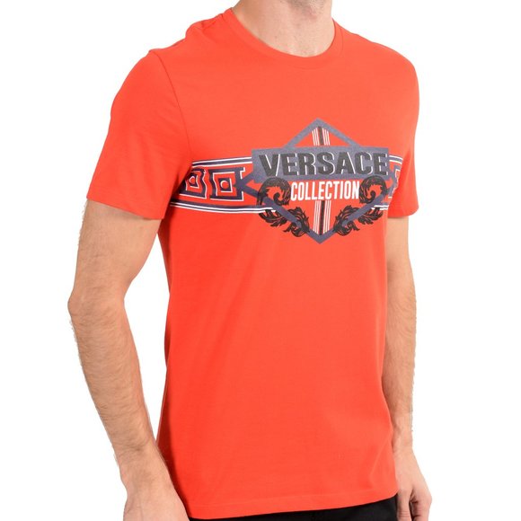 Versace Collection | Shirts | Versace Collection Mens Coral Red Graphic ...